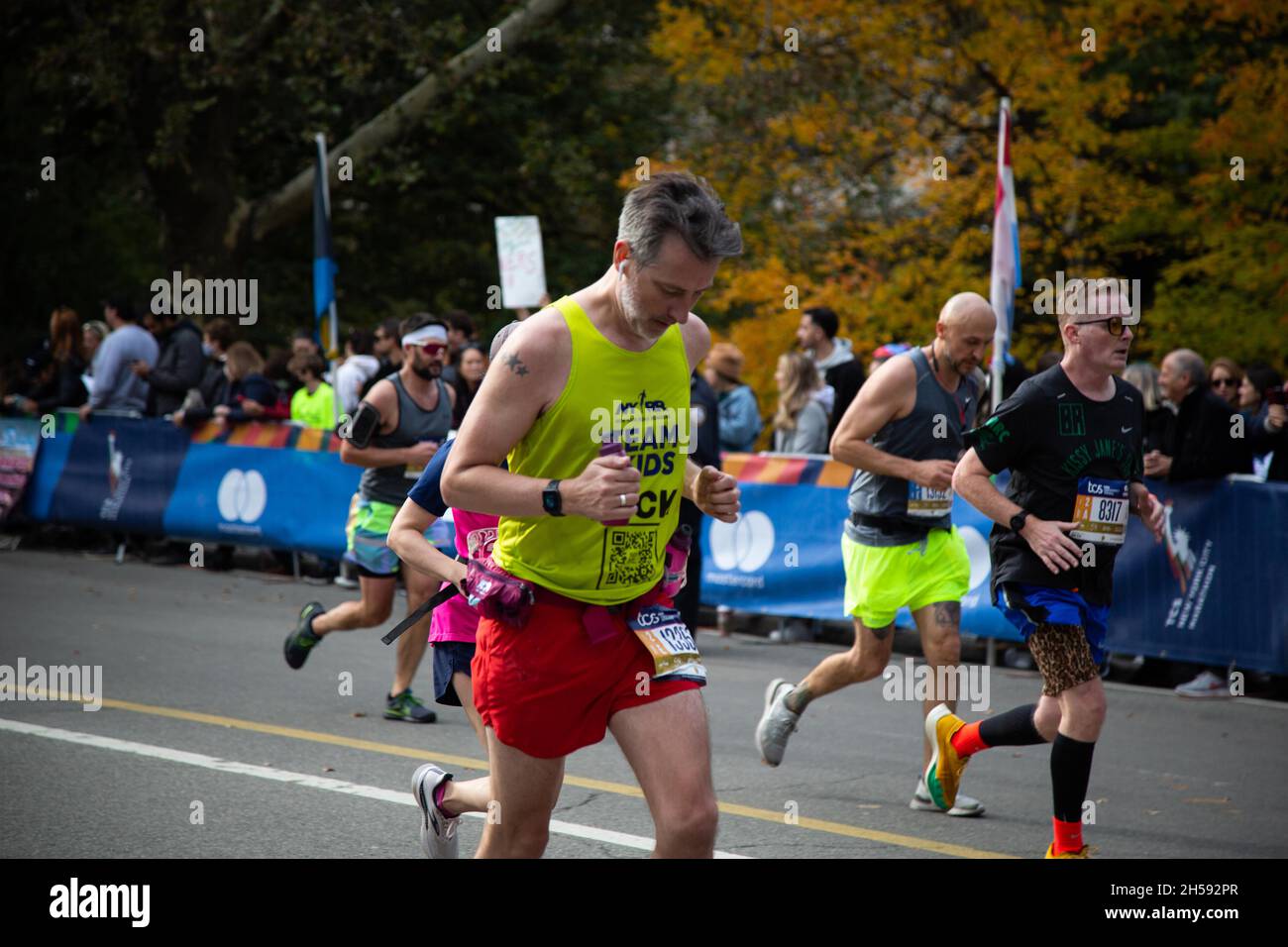 New York, United States. 07th Nov, 2021. Runners compete during the ...