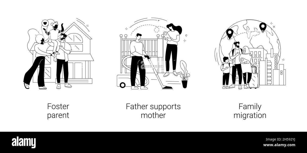 Family life abstract concept vector illustrations Stock Vector Image ...