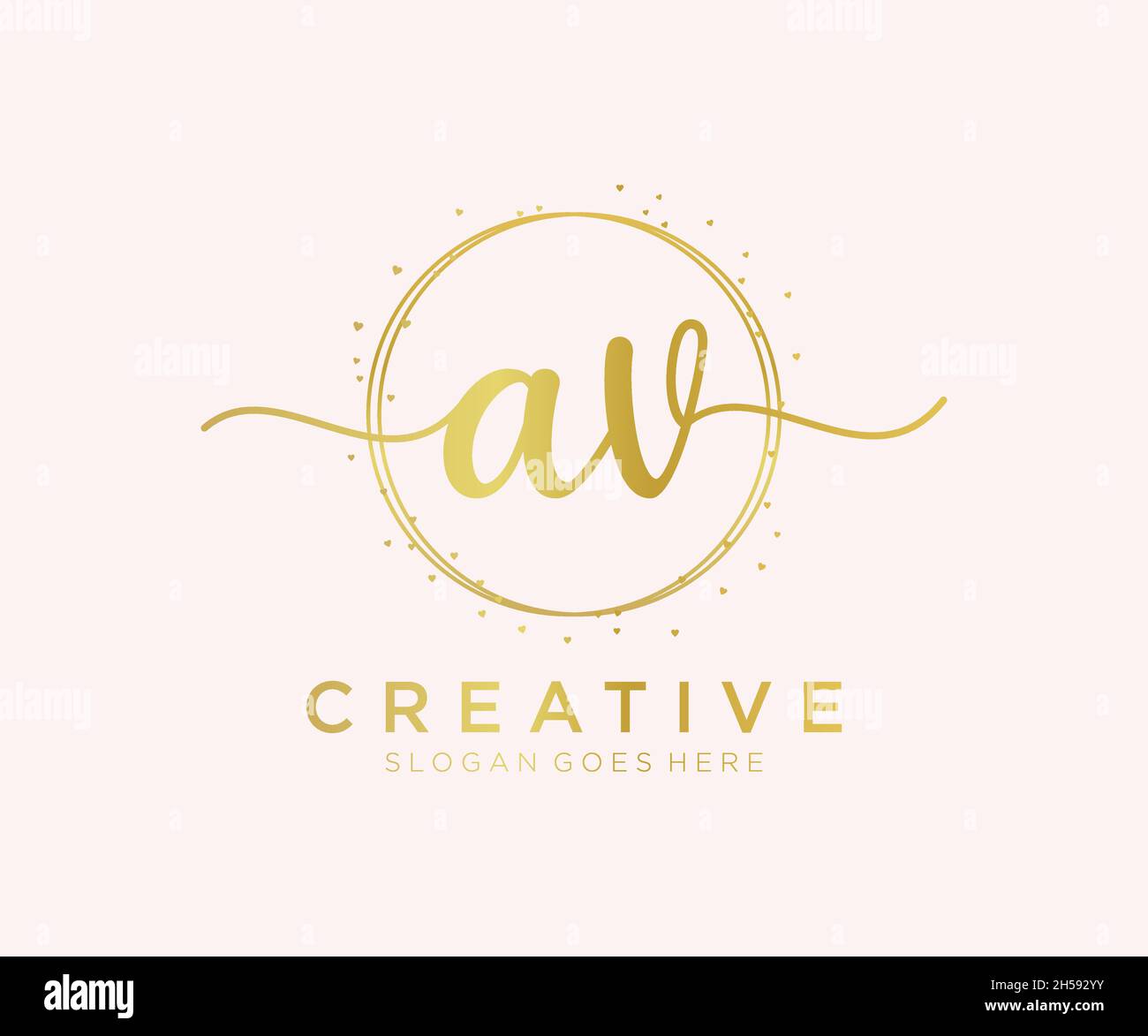 AV feminine logo. Usable for Nature, Salon, Spa, Cosmetic and Beauty ...