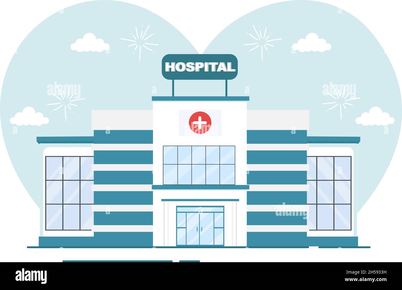 Hospital Building Cartoon