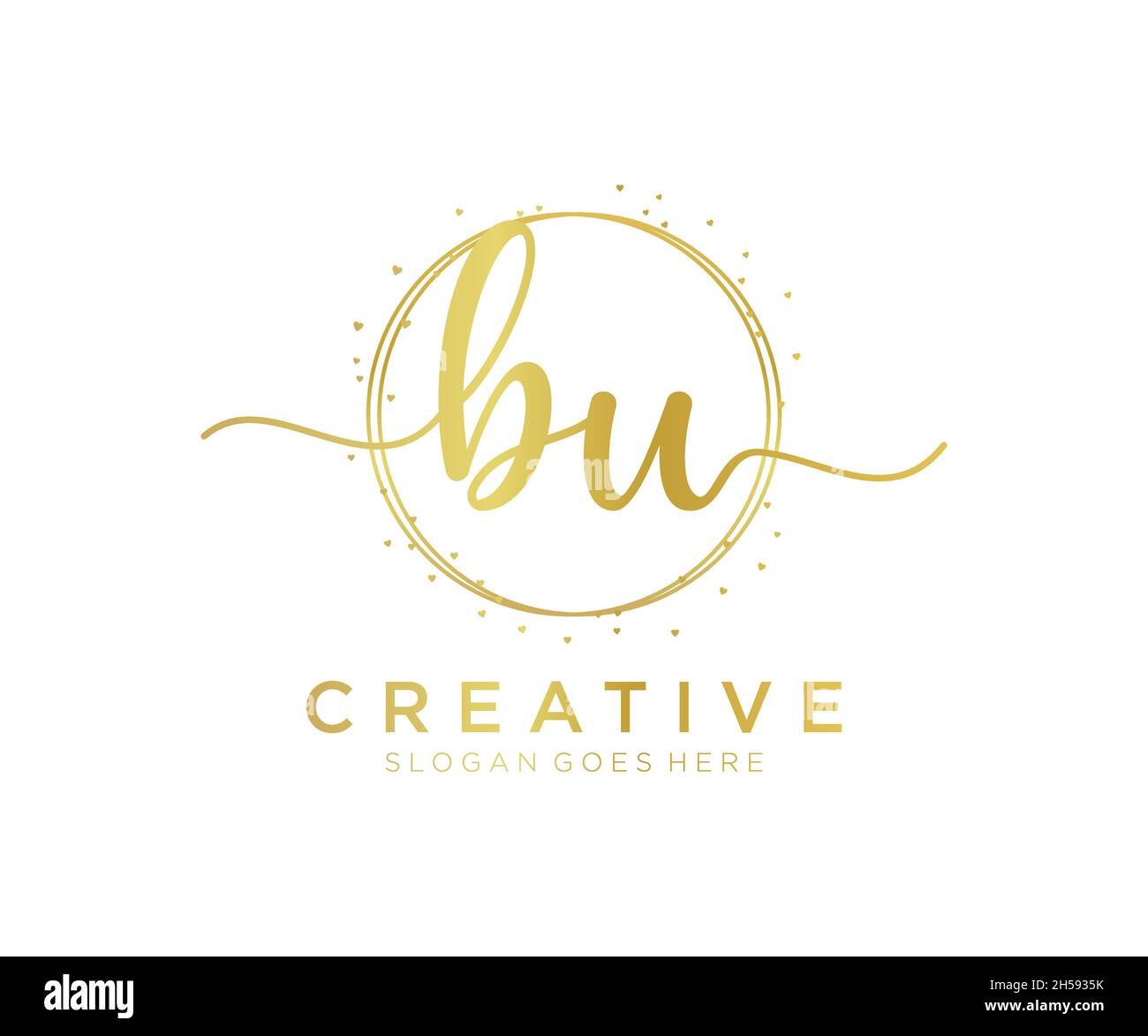 BU feminine logo. Usable for Nature, Salon, Spa, Cosmetic and Beauty ...