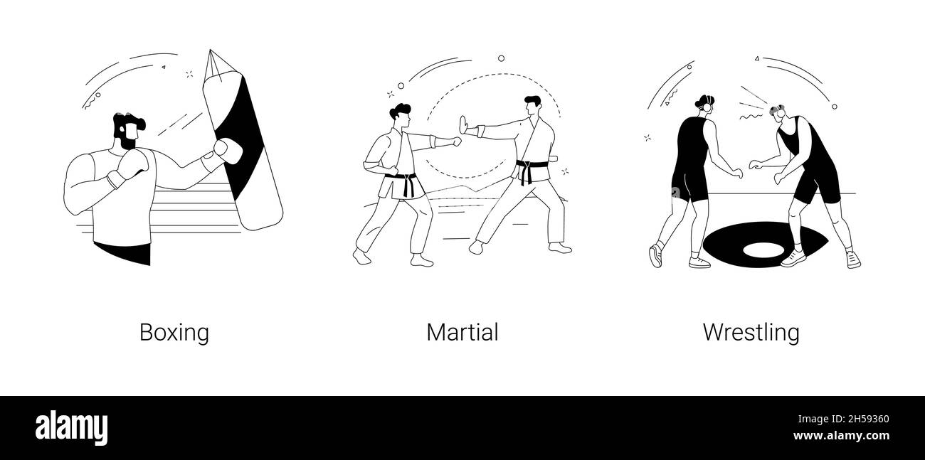 Combat sport abstract concept vector illustrations Stock Vector Image ...