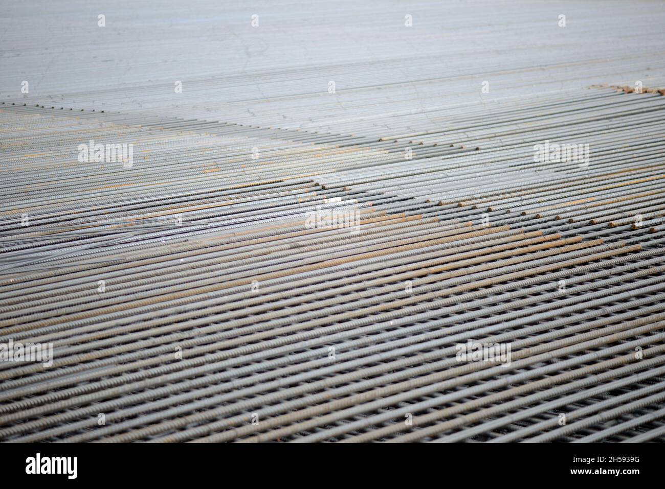 Steel work reinforcement,construction rebar. Close up steel ...
