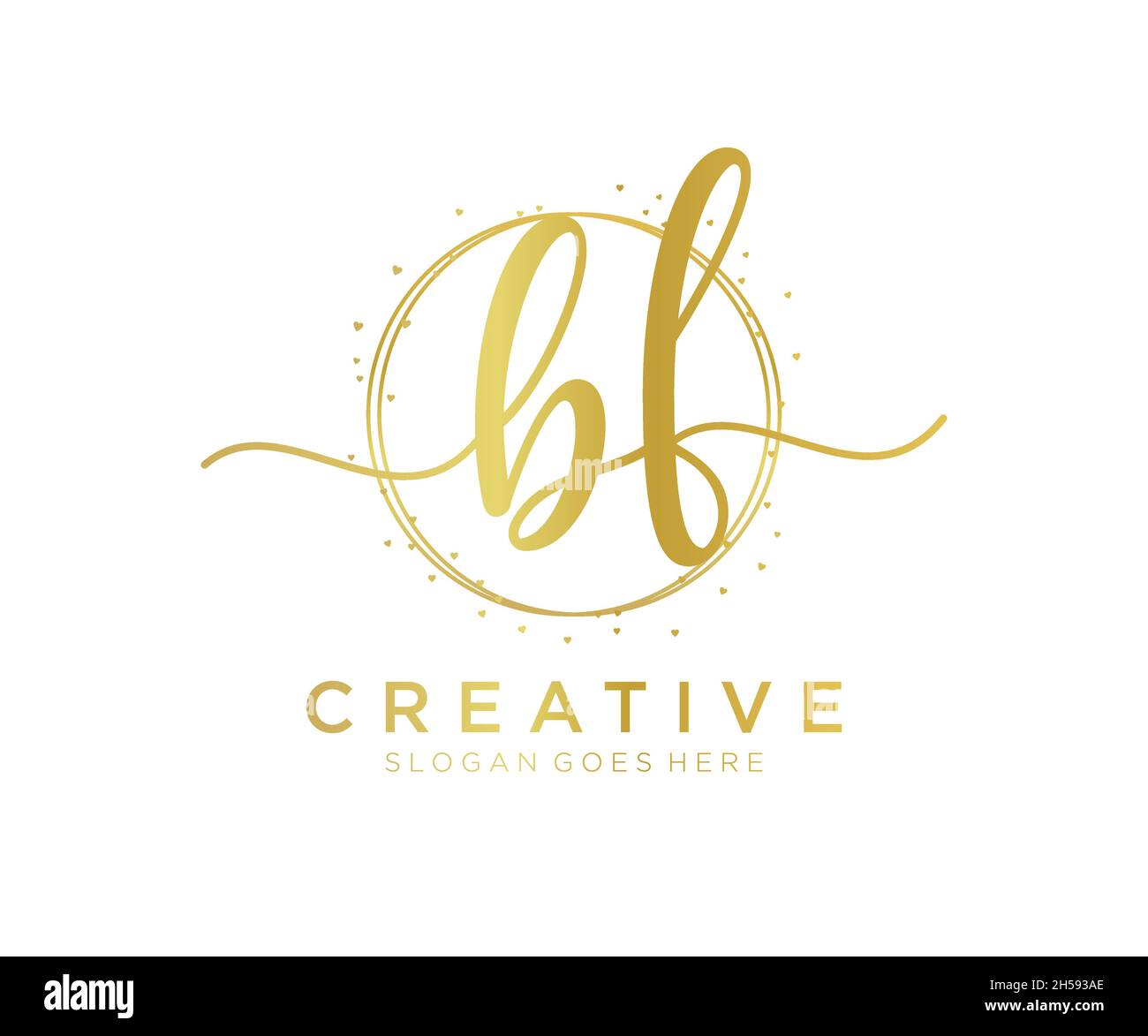 BF feminine logo. Usable for Nature, Salon, Spa, Cosmetic and Beauty ...