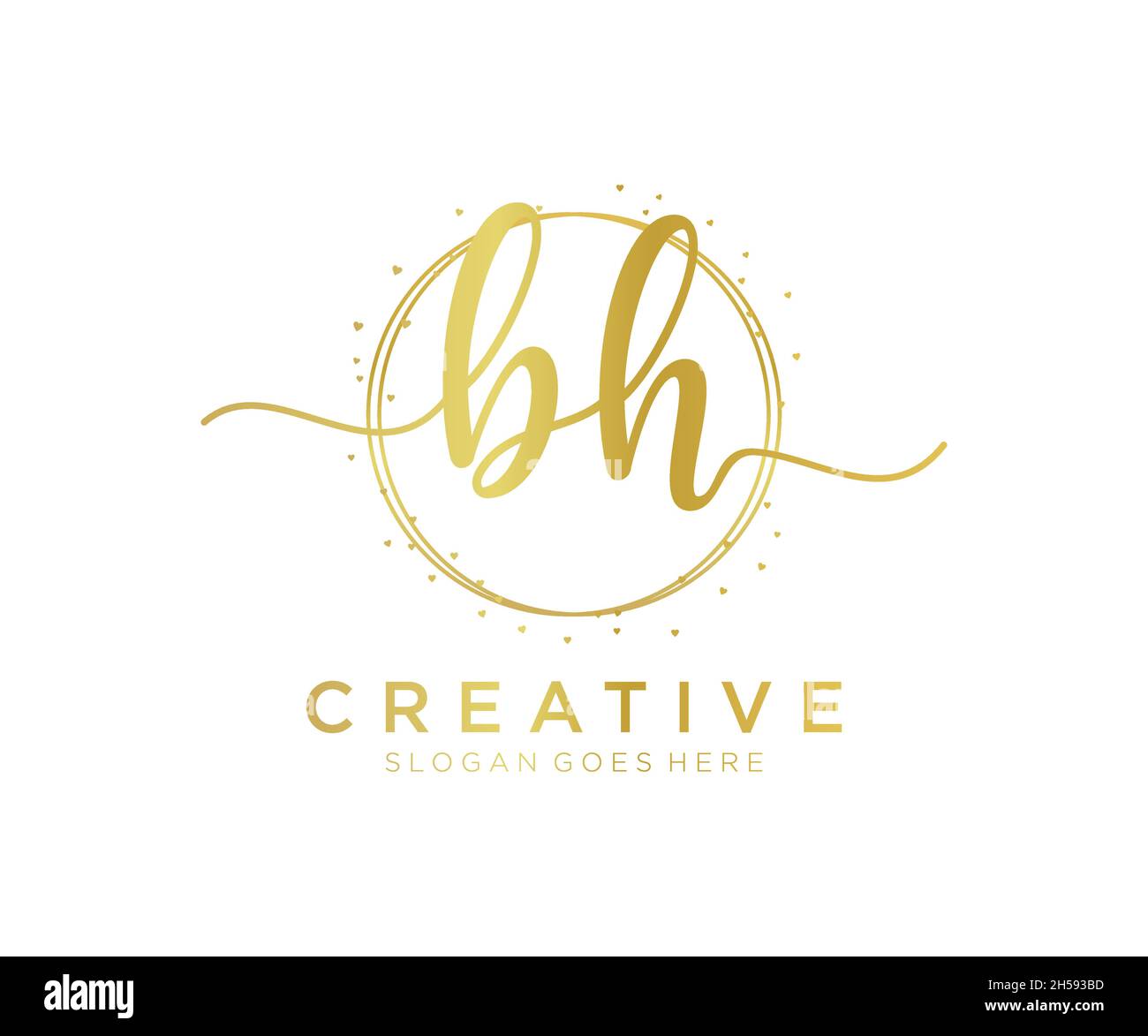 BH feminine logo. Usable for Nature, Salon, Spa, Cosmetic and Beauty ...