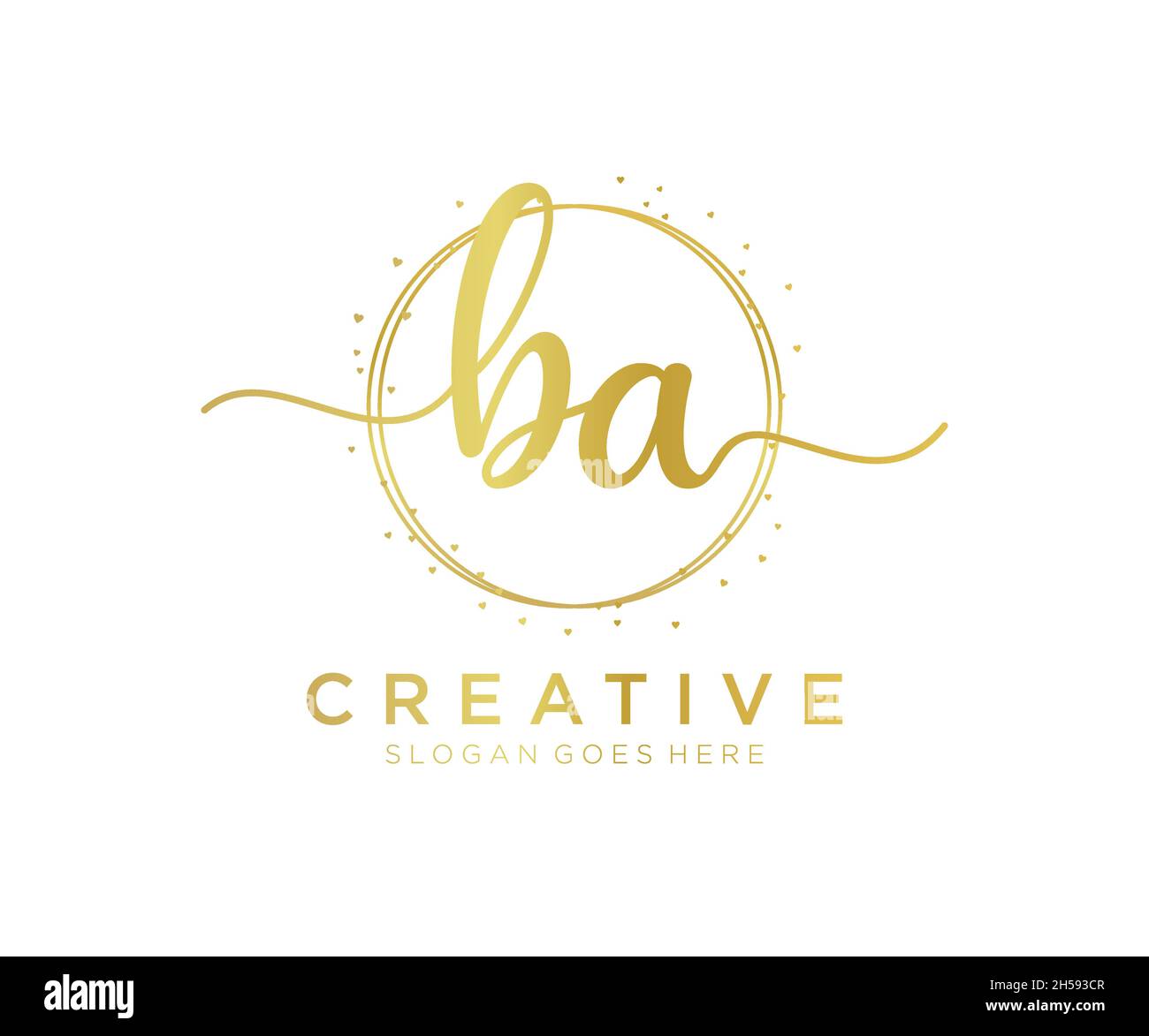 BA feminine logo. Usable for Nature, Salon, Spa, Cosmetic and Beauty ...