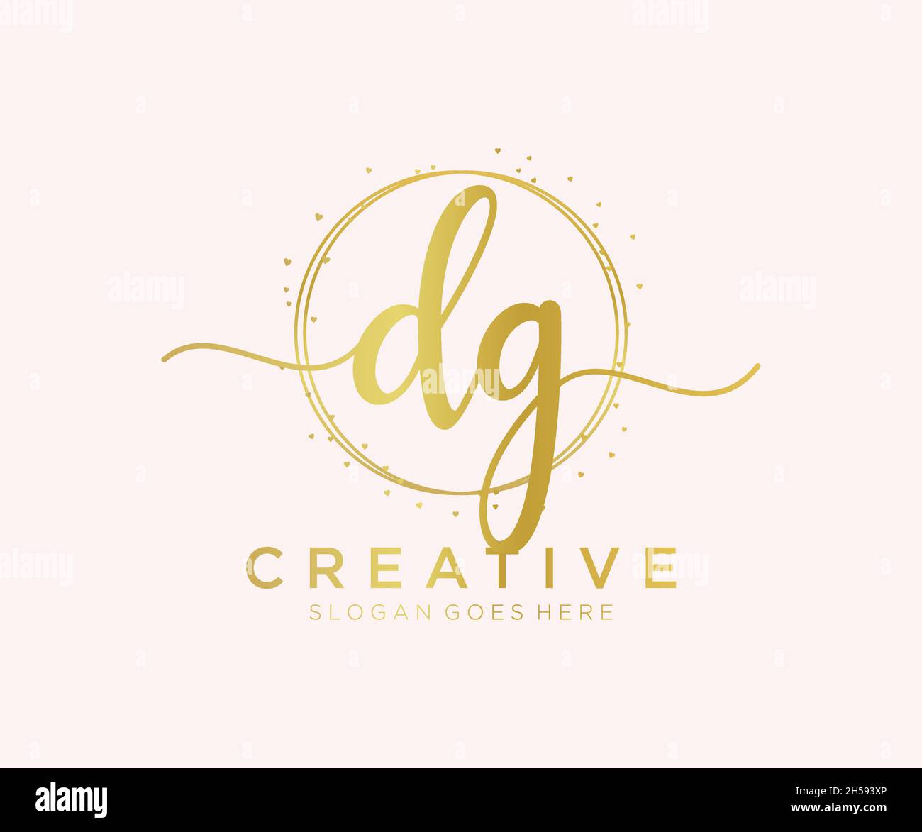 Dg minimal logo design Stock Vector Images - Alamy