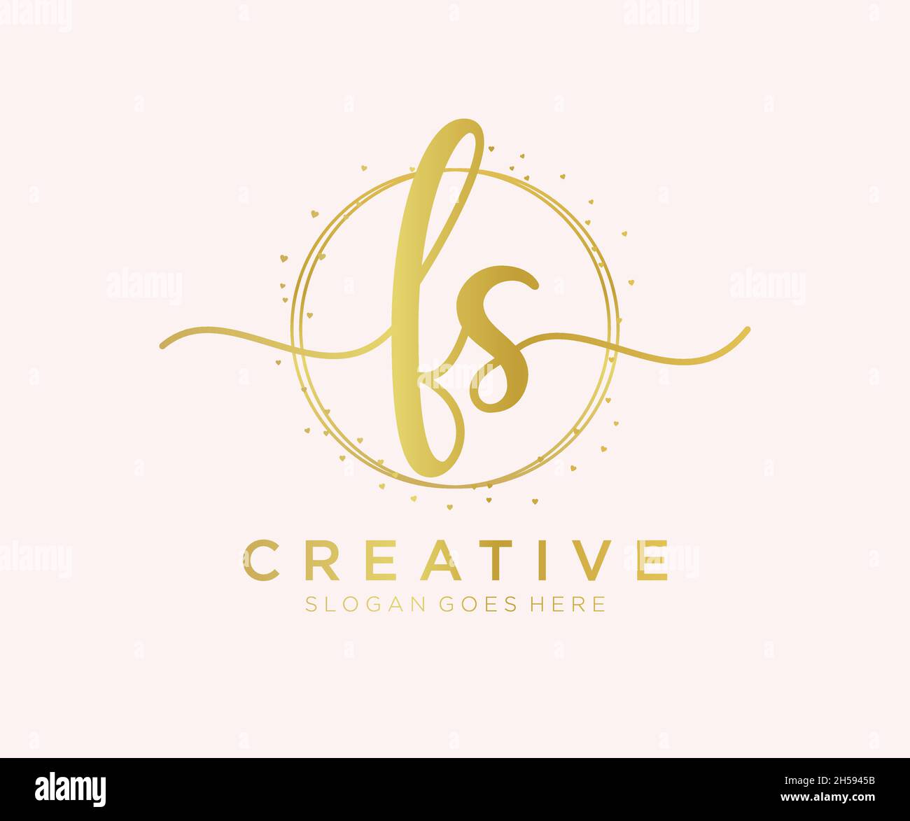 FS feminine logo. Usable for Nature, Salon, Spa, Cosmetic and Beauty ...