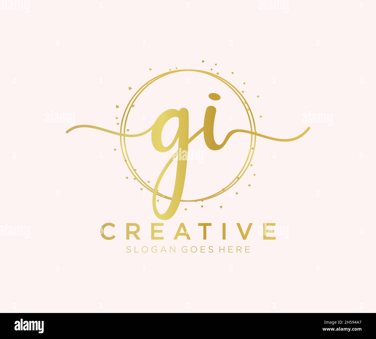 GI feminine logo. Usable for Nature, Salon, Spa, Cosmetic and Beauty ...