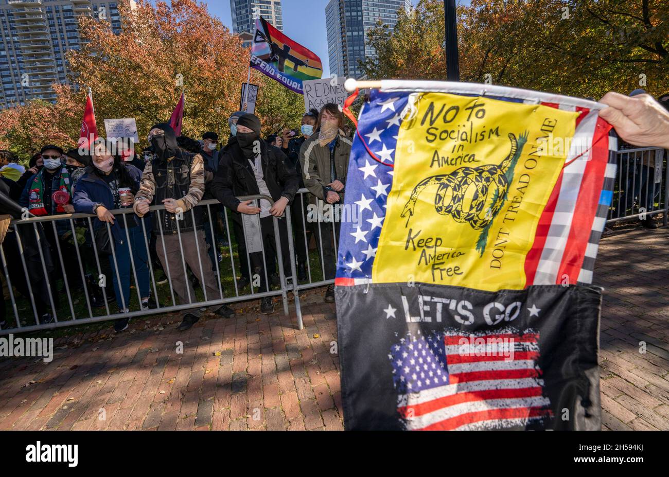 November 7, 2021, Boston Common, Boston, Massachusetts, MA, USA: A ...