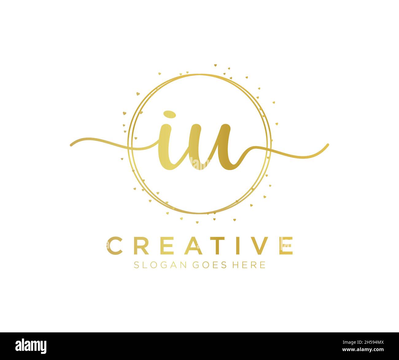 IU feminine logo. Usable for Nature, Salon, Spa, Cosmetic and Beauty ...