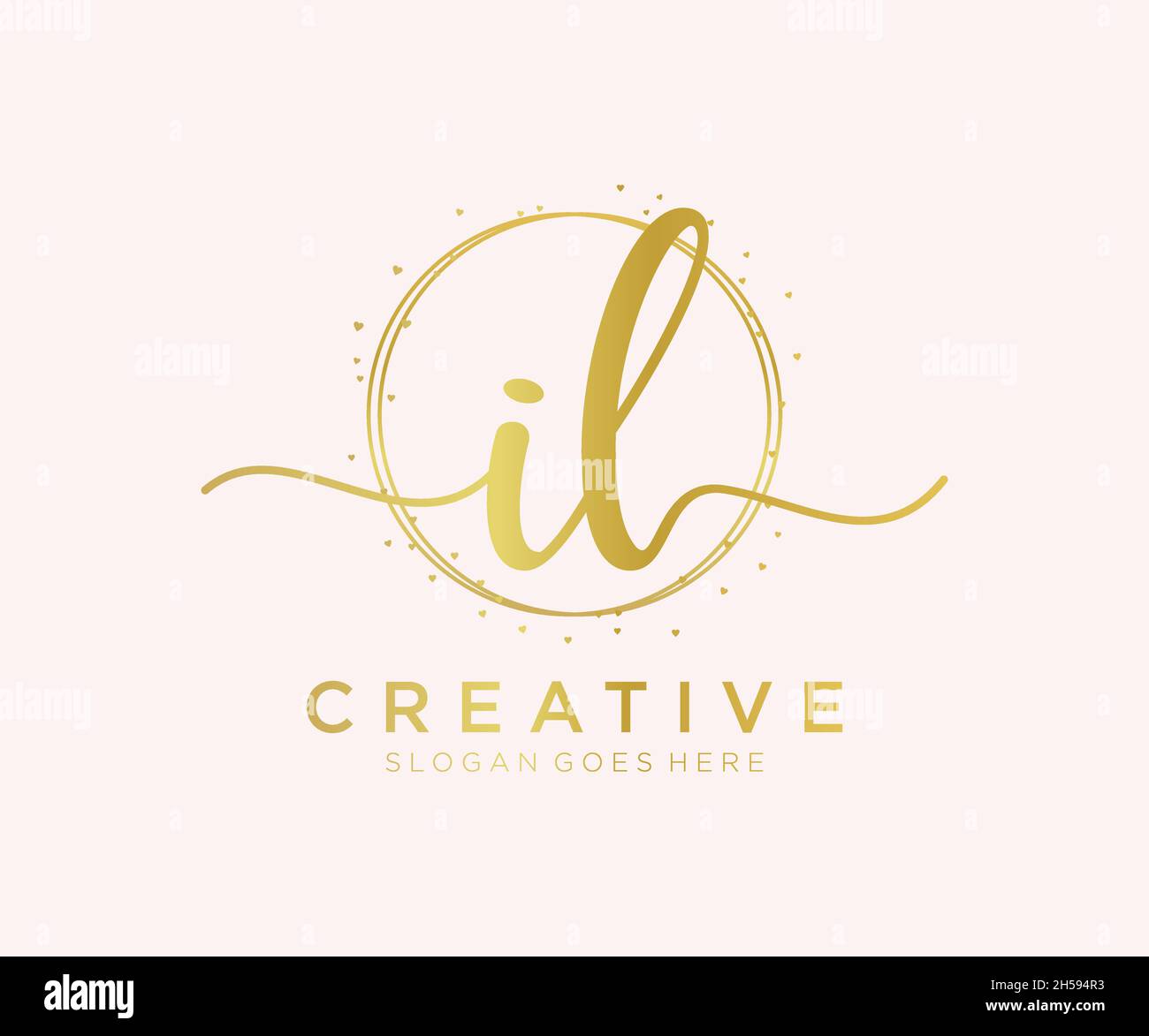 IL feminine logo. Usable for Nature, Salon, Spa, Cosmetic and Beauty ...