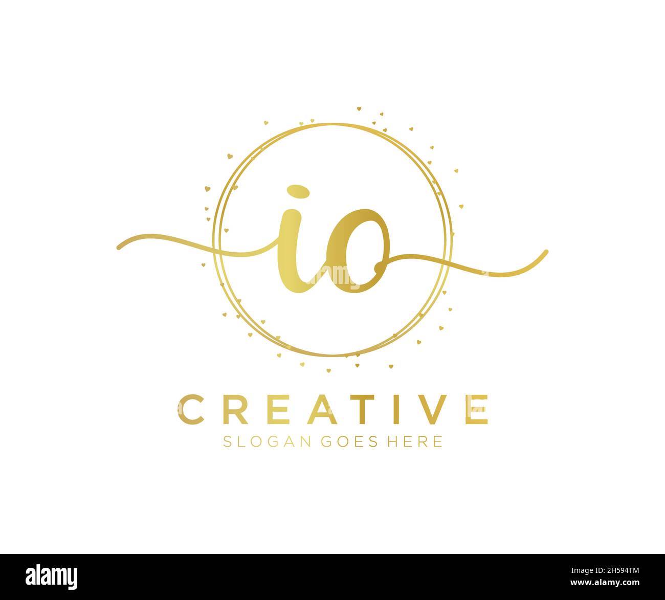 IO feminine logo. Usable for Nature, Salon, Spa, Cosmetic and Beauty ...