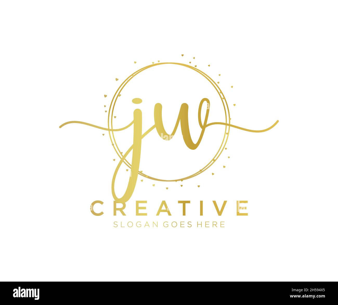 JW feminine logo. Usable for Nature, Salon, Spa, Cosmetic and Beauty ...
