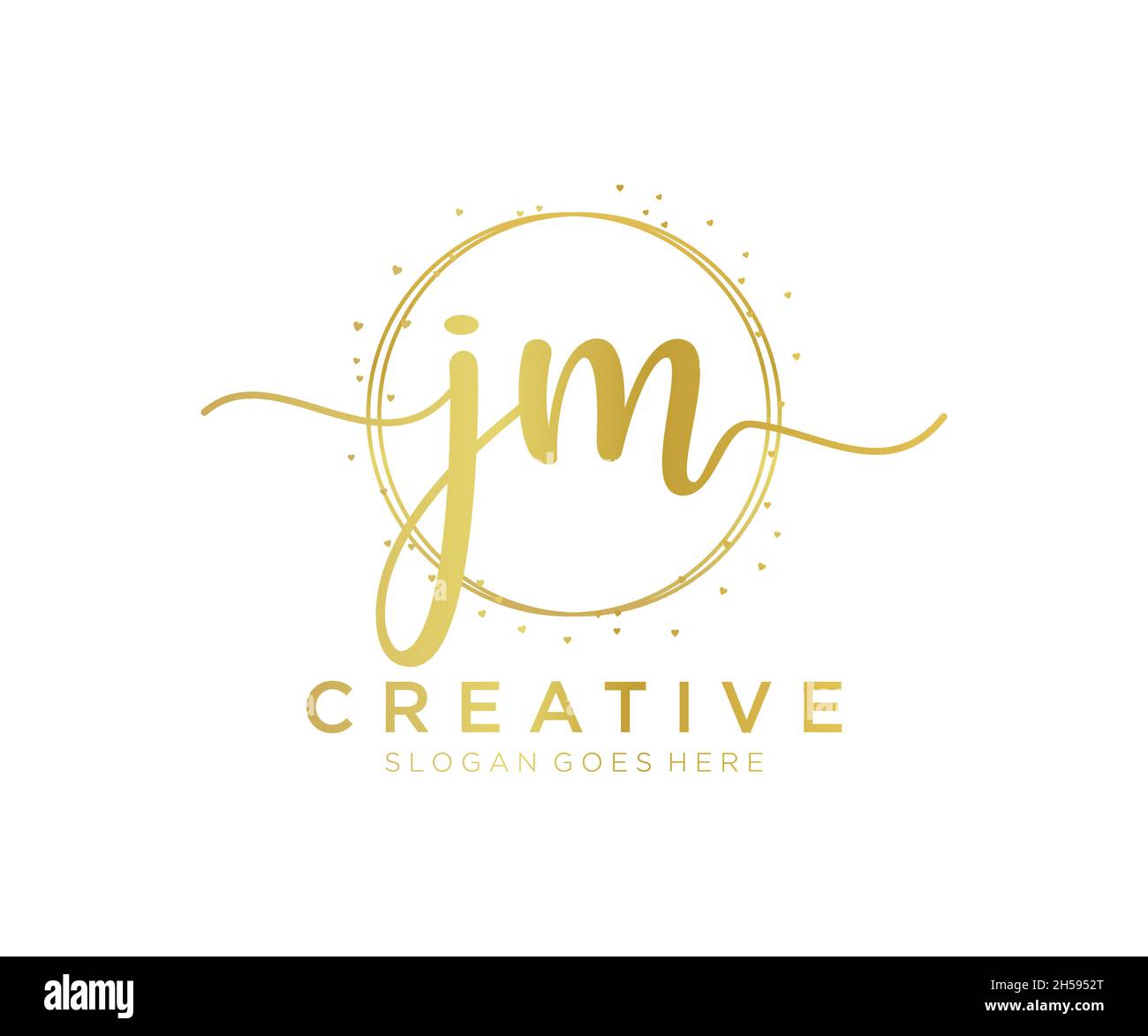 JM feminine logo. Usable for Nature, Salon, Spa, Cosmetic and Beauty ...