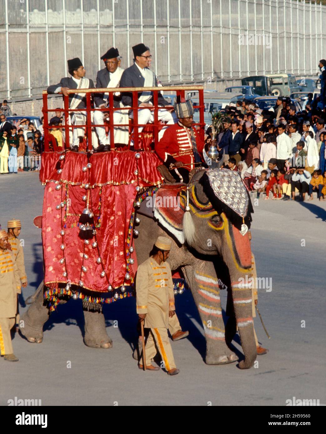 Elephant procession in Kathmandu to mark birth of the Crown Prince ...