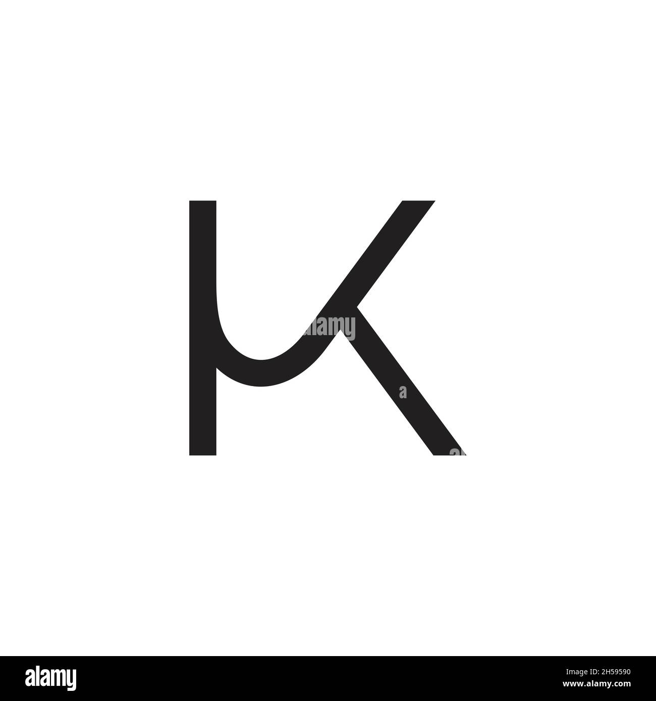 letter k simple loop line geometric logo vector Stock Vector Image ...