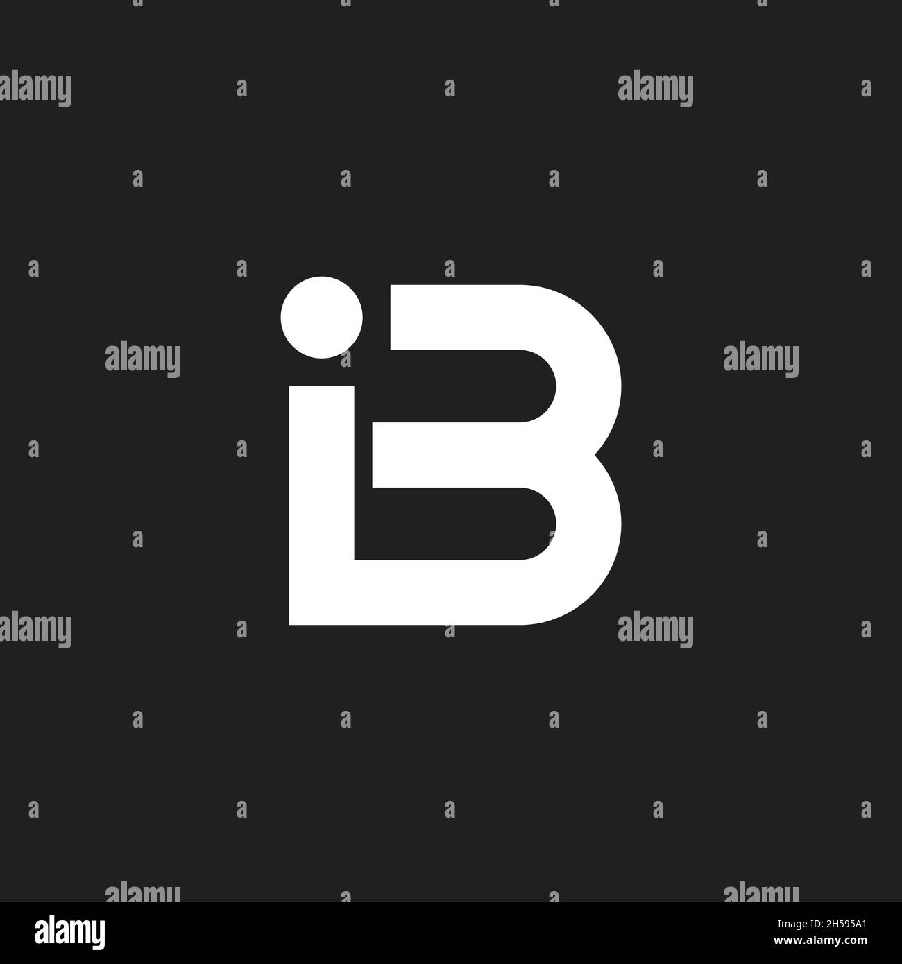 letter ib simple motion geometric logo vector Stock Vector Image & Art ...