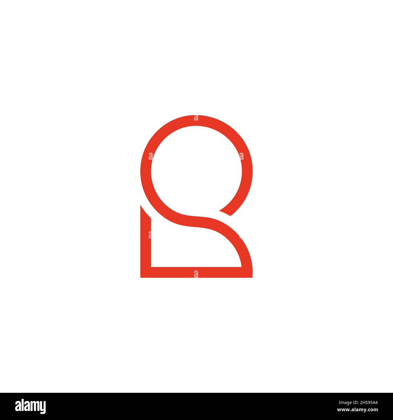 letters s round red circle geometric logo vector Stock Vector Image ...