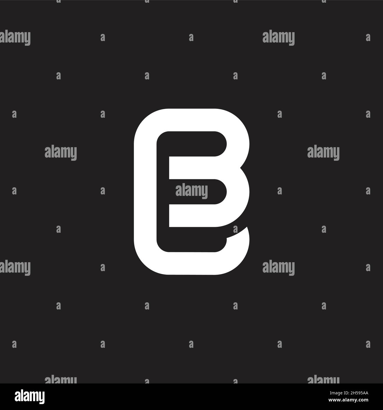 letter bl simple geometric linked line logo vector Stock Vector Image & Art - Alamy