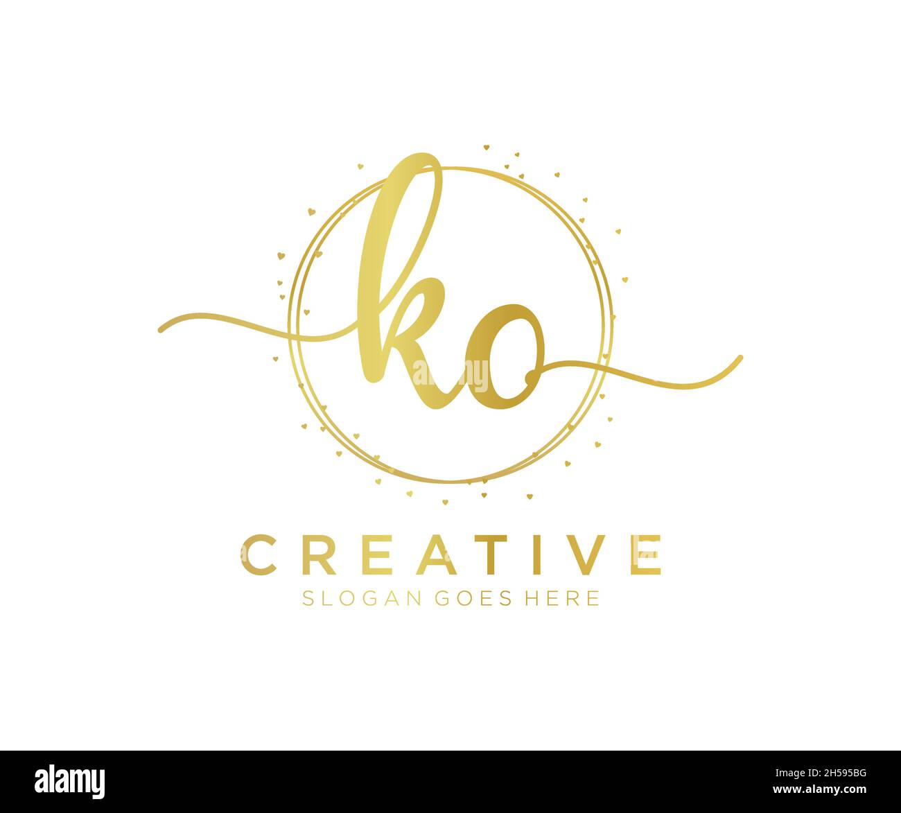KO feminine logo. Usable for Nature, Salon, Spa, Cosmetic and Beauty ...