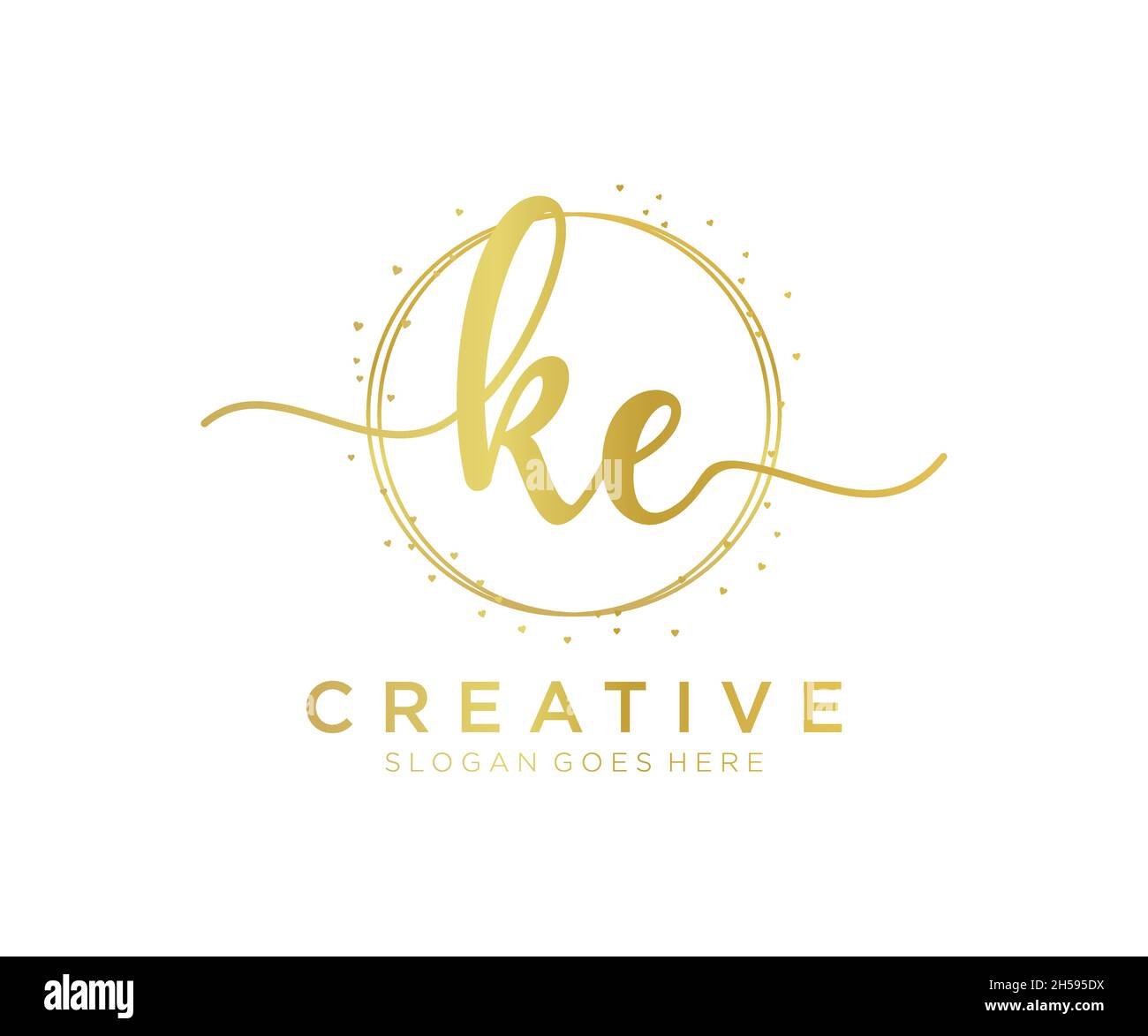 KE feminine logo. Usable for Nature, Salon, Spa, Cosmetic and Beauty ...