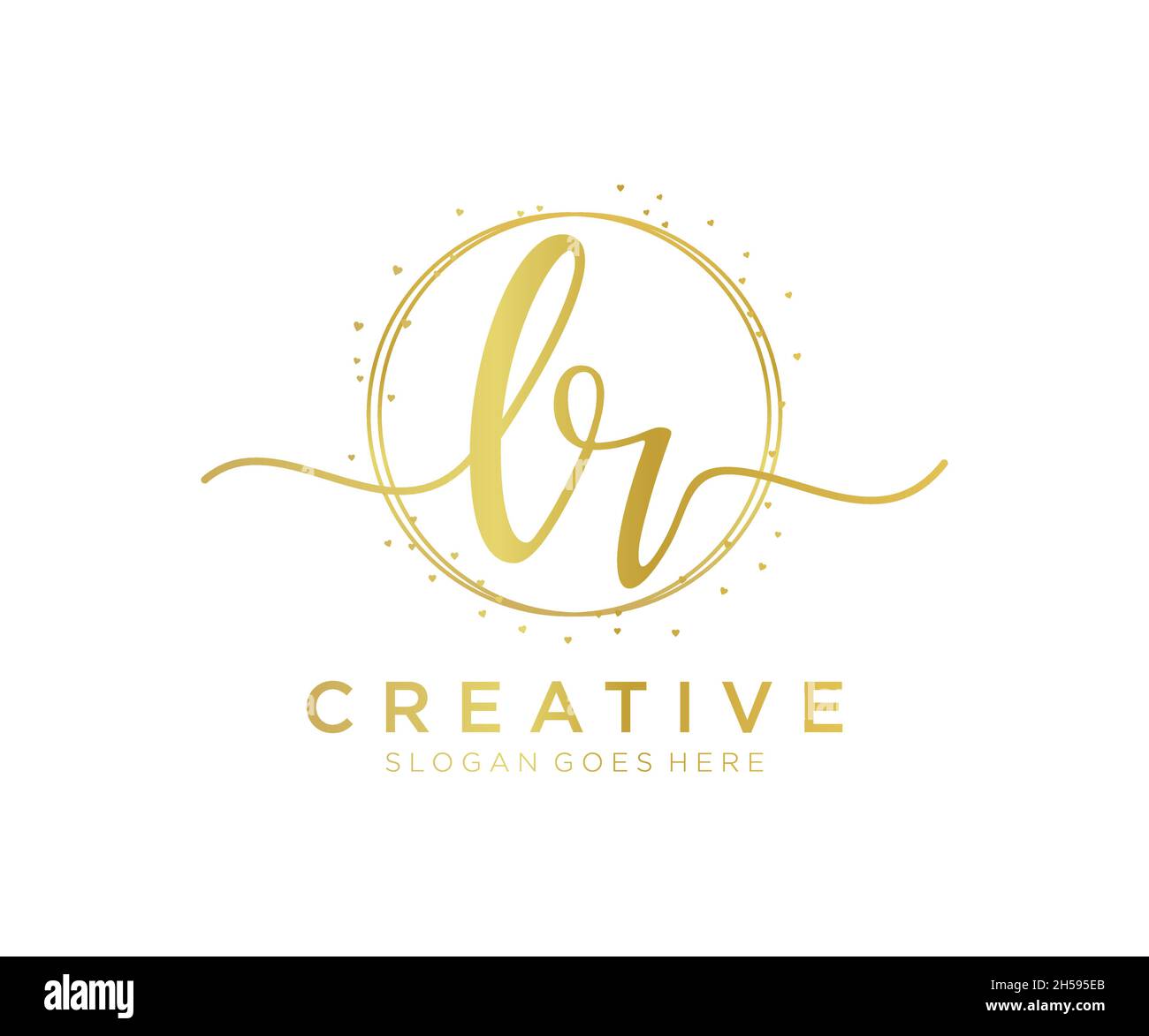 LR feminine logo. Usable for Nature, Salon, Spa, Cosmetic and Beauty ...