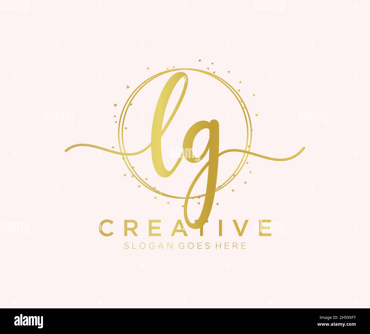 LG feminine logo. Usable for Nature, Salon, Spa, Cosmetic and Beauty ...