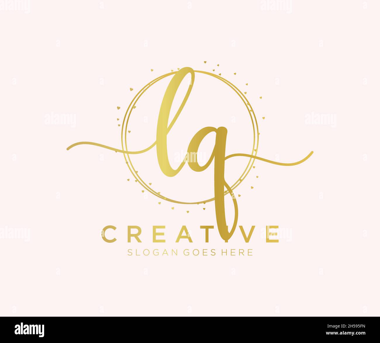 LQ feminine logo. Usable for Nature, Salon, Spa, Cosmetic and Beauty ...