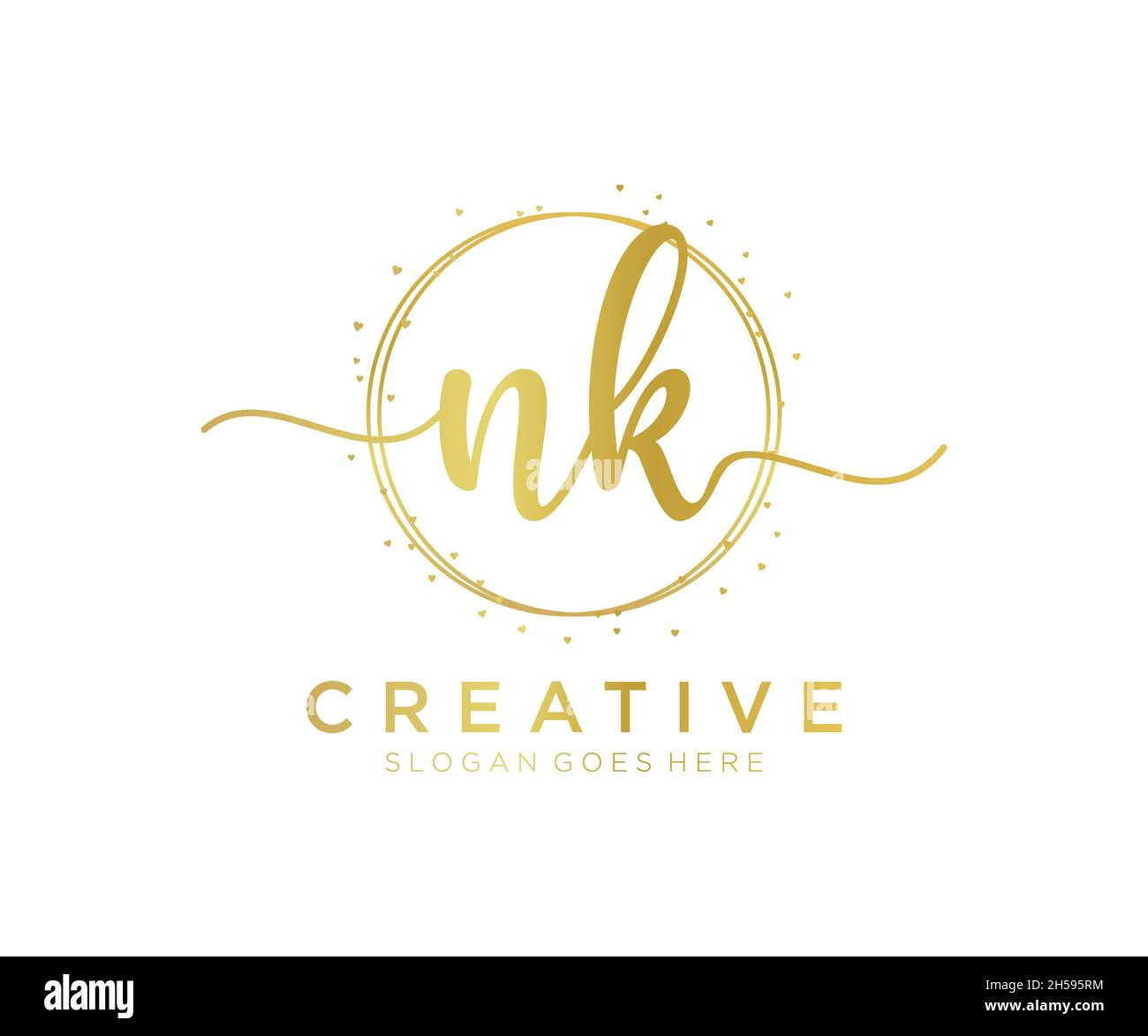 NK feminine logo. Usable for Nature, Salon, Spa, Cosmetic and Beauty ...