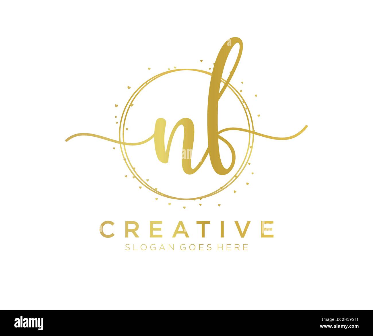 NF feminine logo. Usable for Nature, Salon, Spa, Cosmetic and Beauty ...