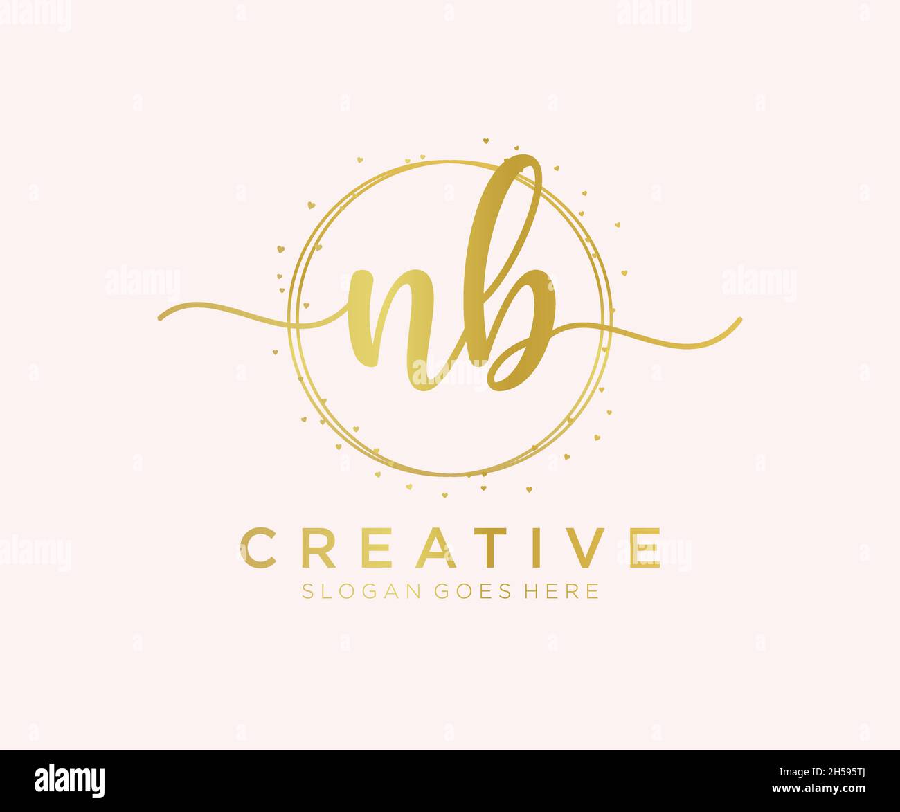 NB feminine logo. Usable for Nature, Salon, Spa, Cosmetic and Beauty ...