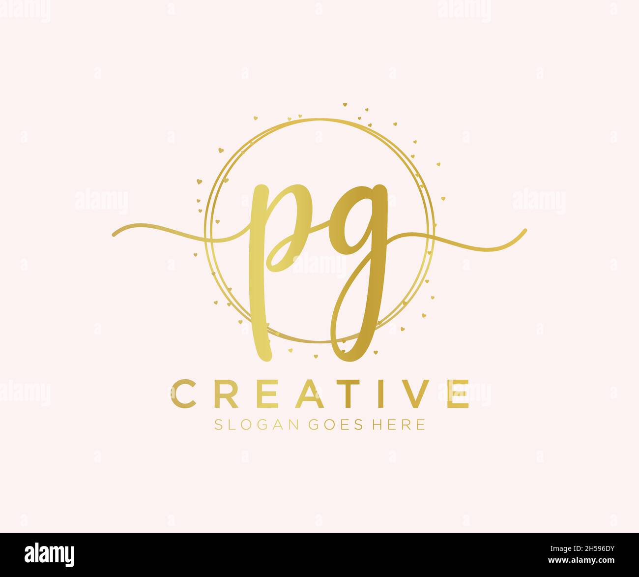 PG feminine logo. Usable for Nature, Salon, Spa, Cosmetic and Beauty ...