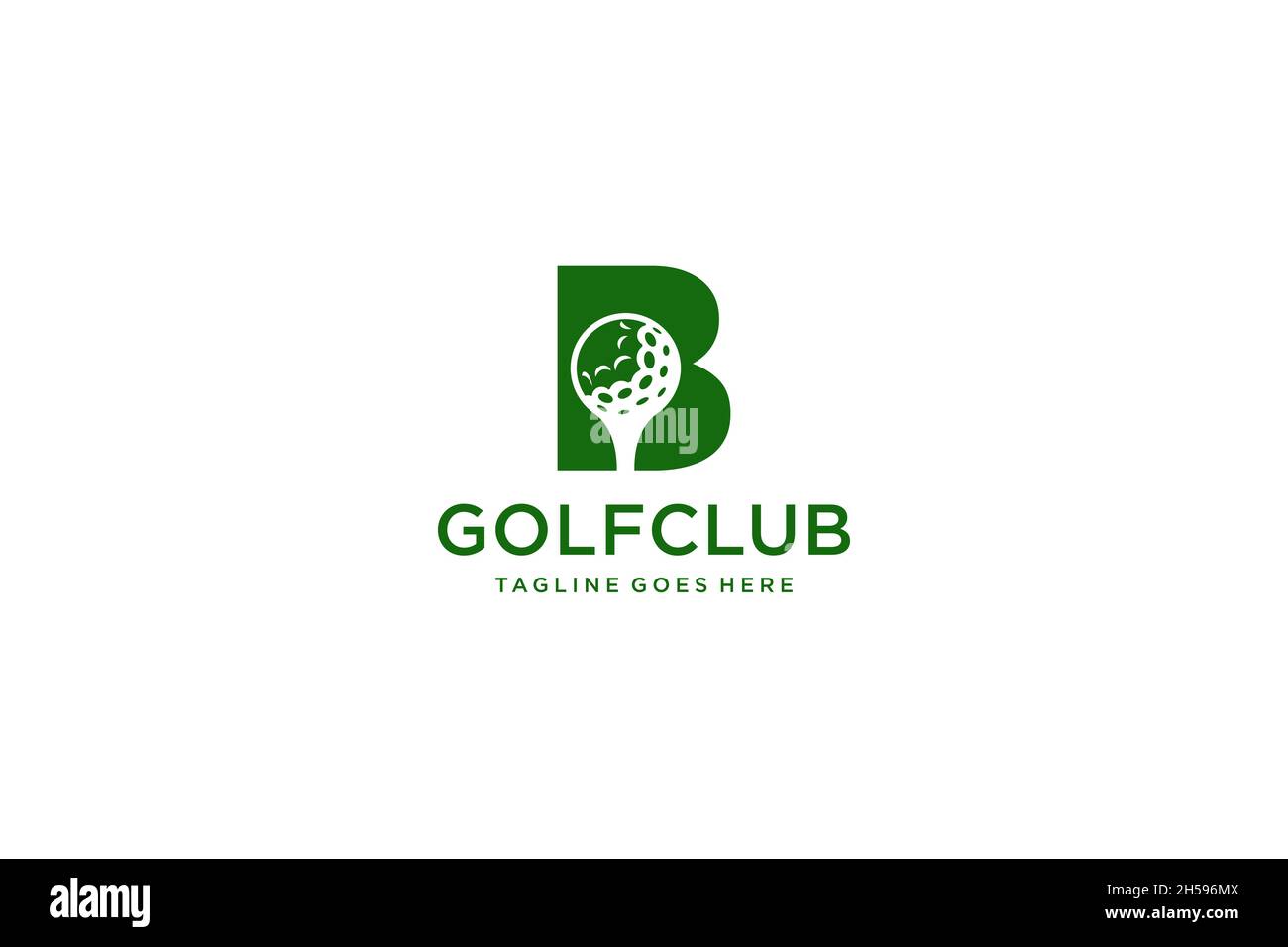Letter B for Golf logo design vector template, Vector label of golf ...