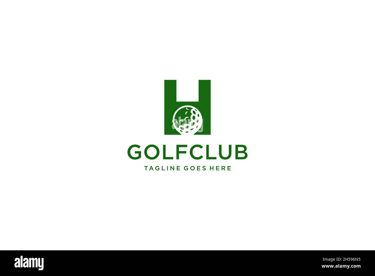 Letter H for Golf logo design vector template, Vector label of golf ...