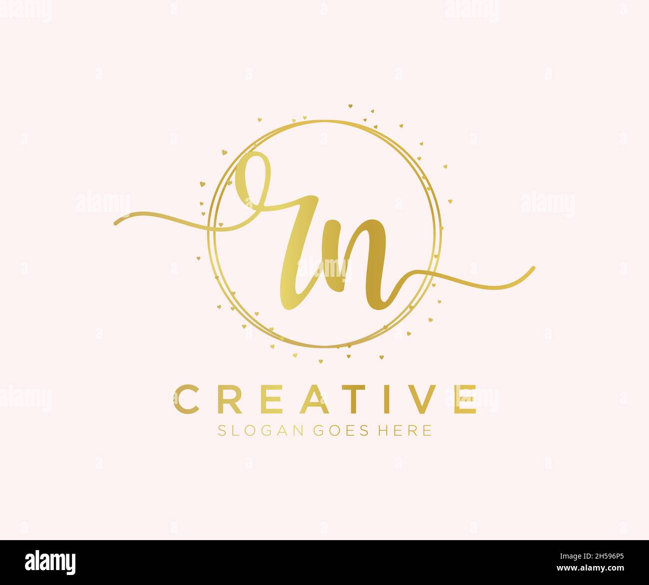 RN feminine logo. Usable for Nature, Salon, Spa, Cosmetic and Beauty ...