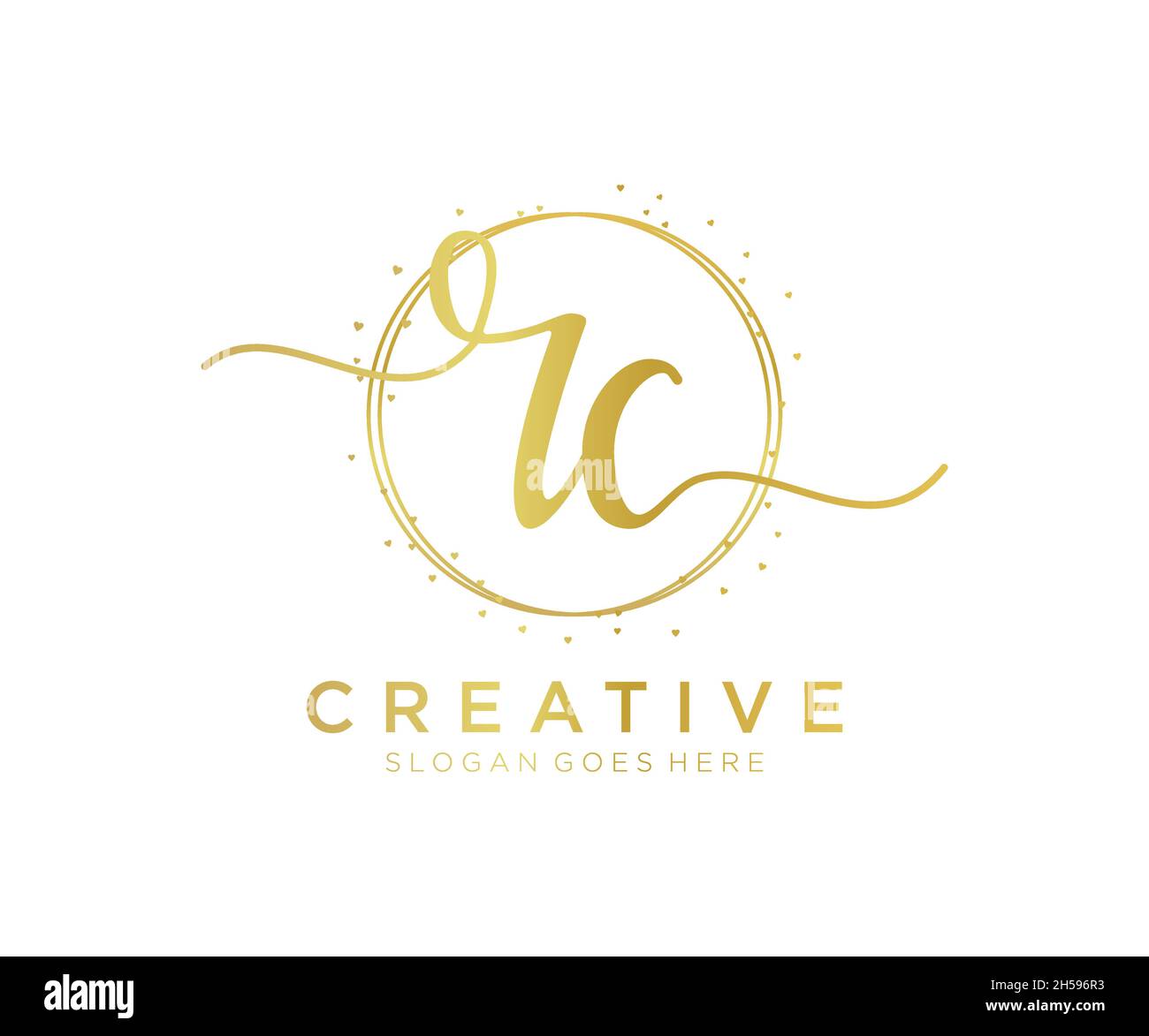 RC feminine logo. Usable for Nature, Salon, Spa, Cosmetic and Beauty ...