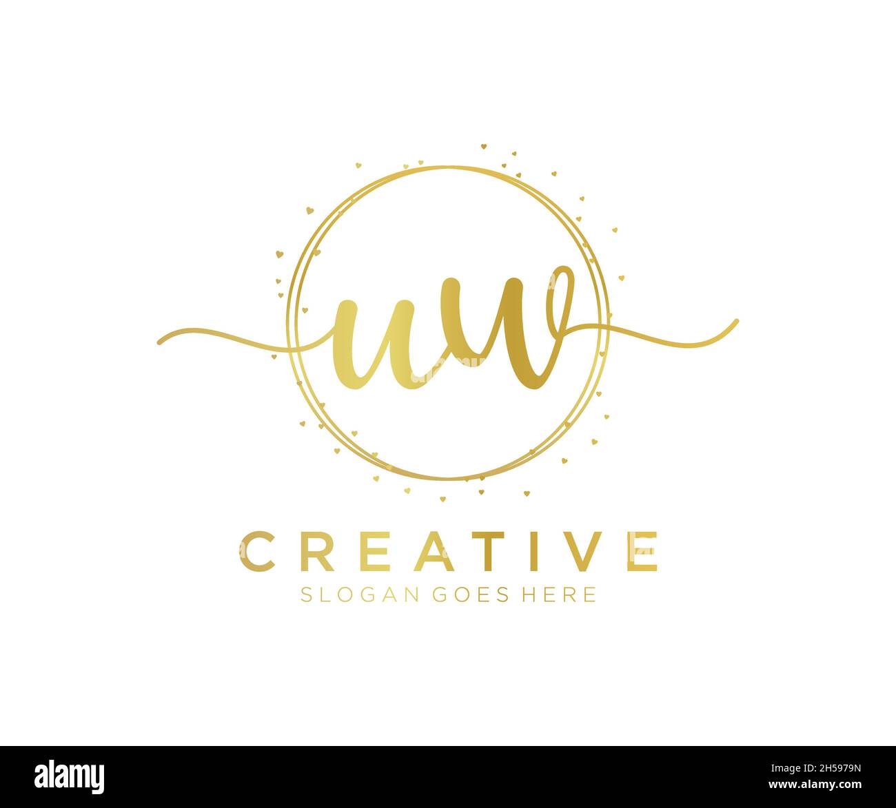 Uw minimal logo design Stock Vector Images - Alamy