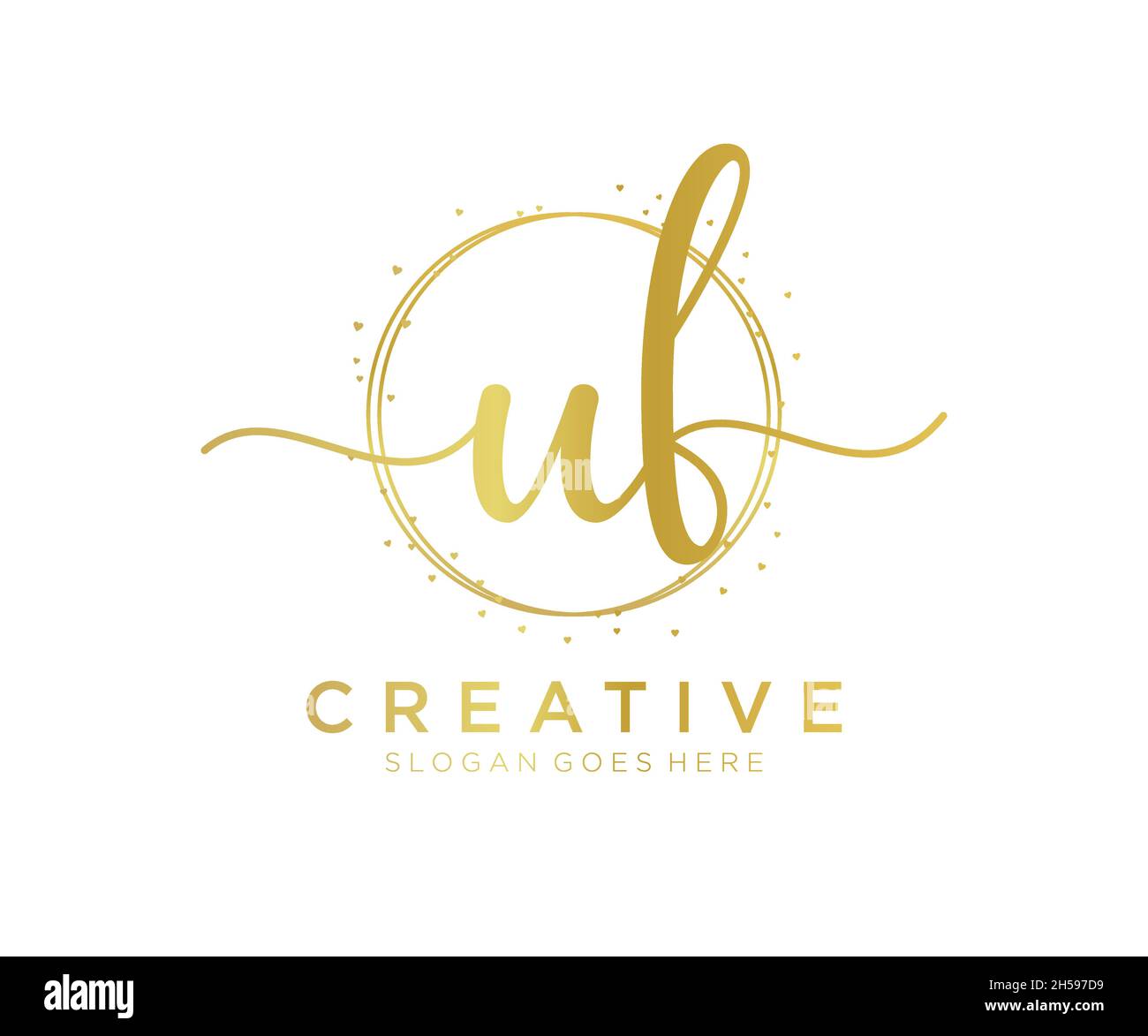 UF feminine logo. Usable for Nature, Salon, Spa, Cosmetic and Beauty ...