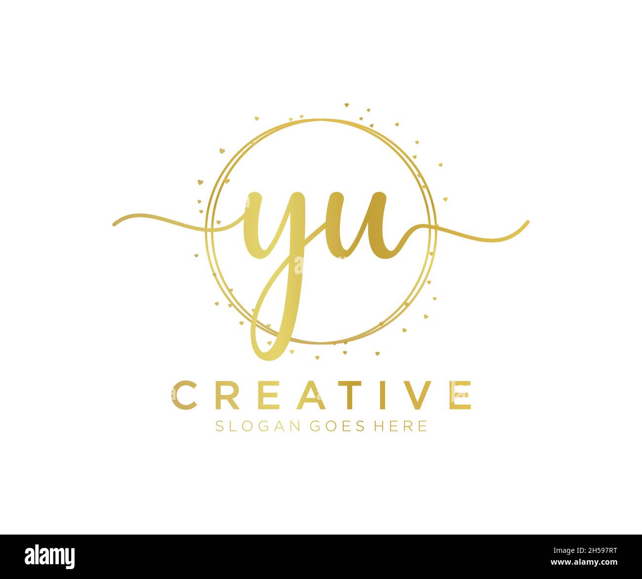 YU feminine logo. Usable for Nature, Salon, Spa, Cosmetic and Beauty ...