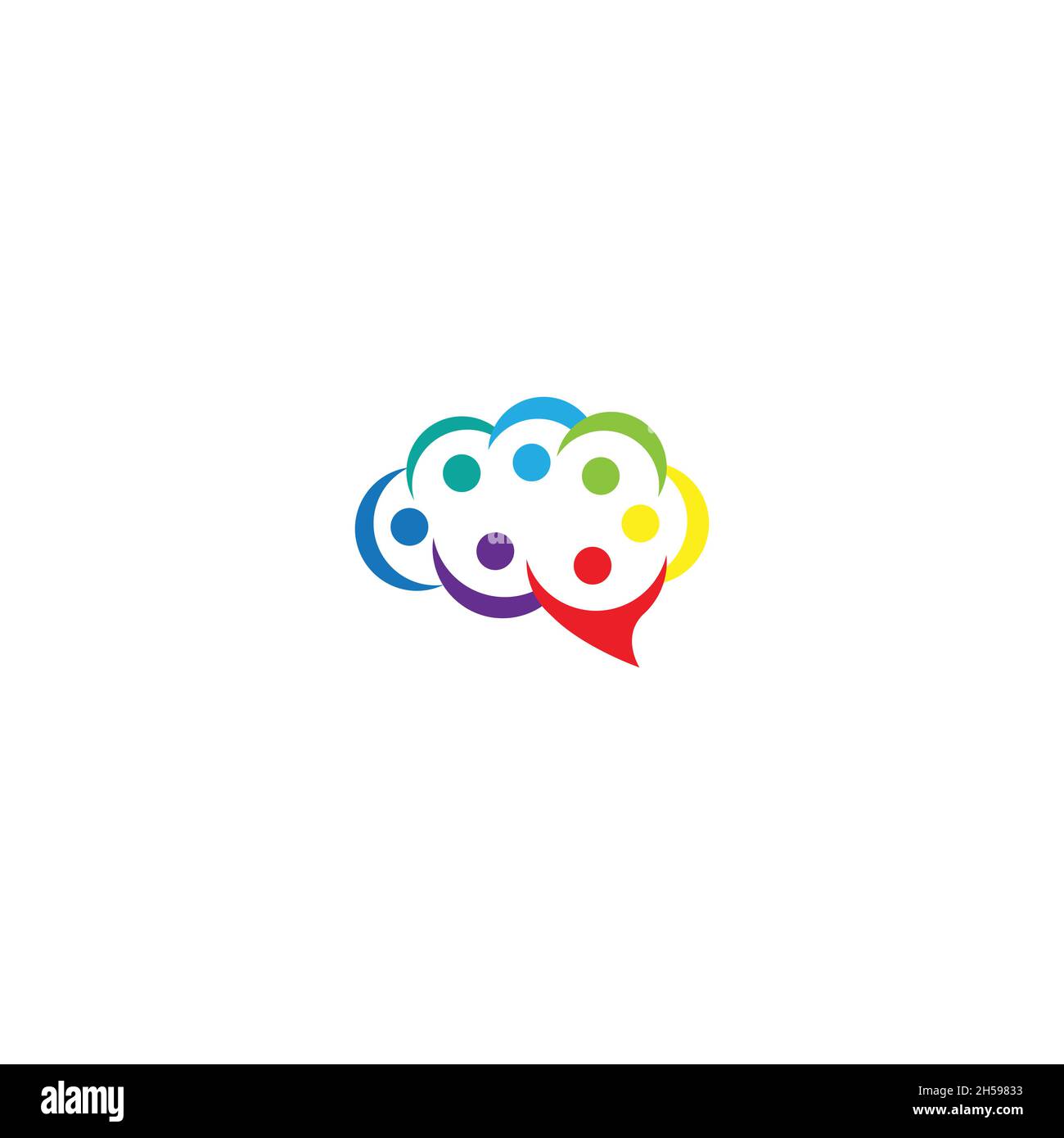 vector illustration. logo with abstract shape hugging people forming ...