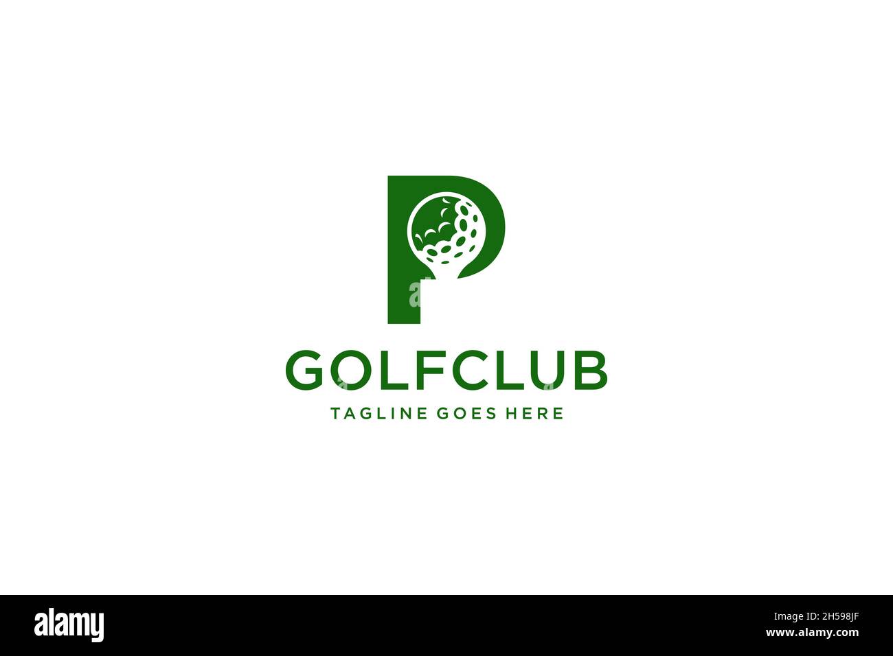 P for Golf logo design vector template, Vector label of golf, Logo of ...