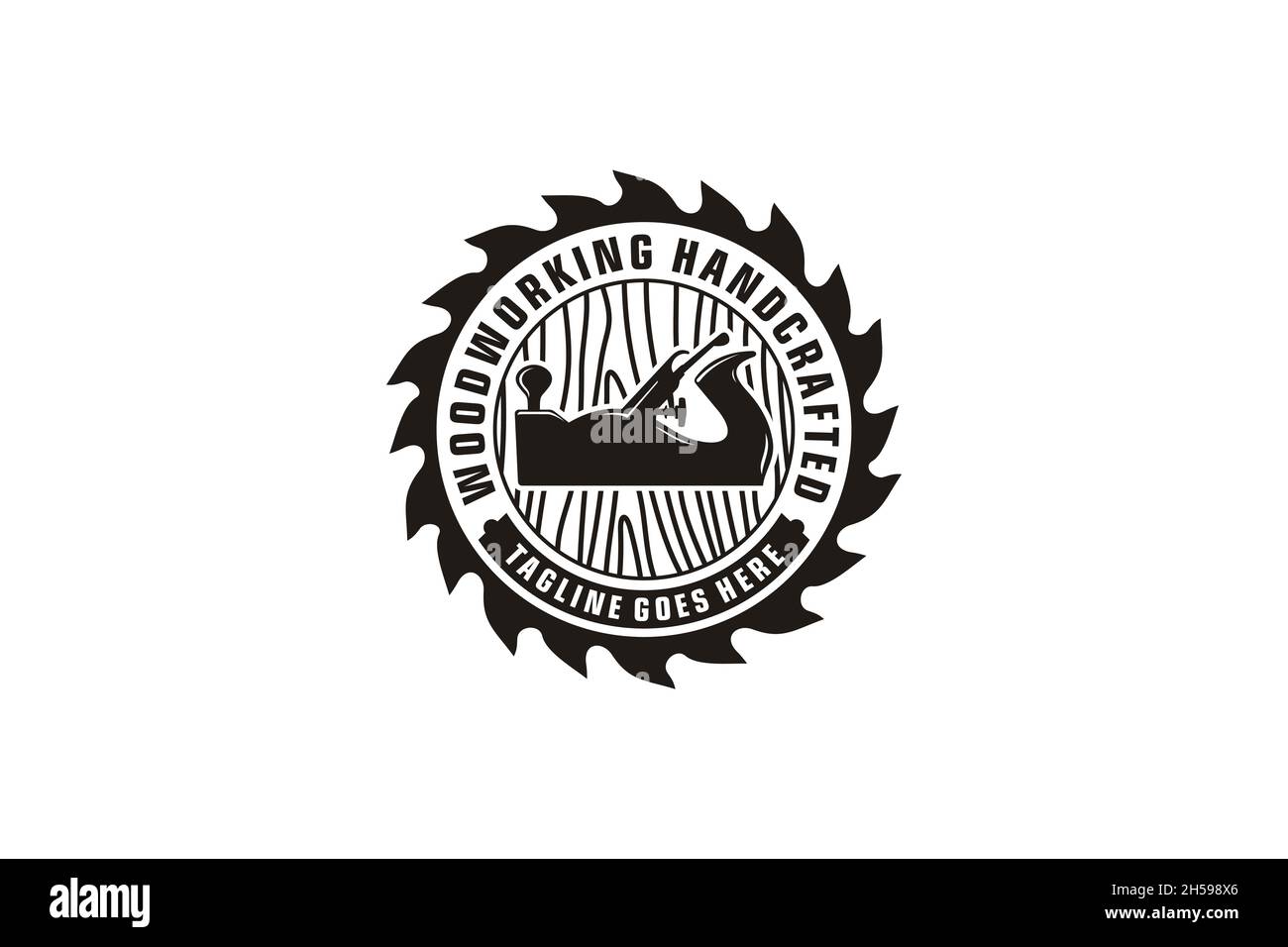 Retro Vintage Woodworking Logo design with Fore Plane / Jack Plane ...