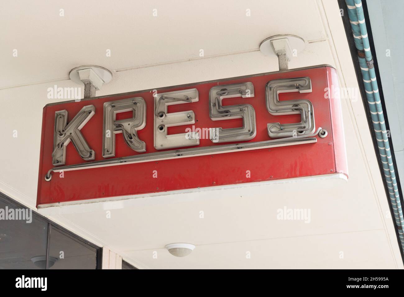 Historic Kress sign at the Kress Building in downtown San Antonio ...