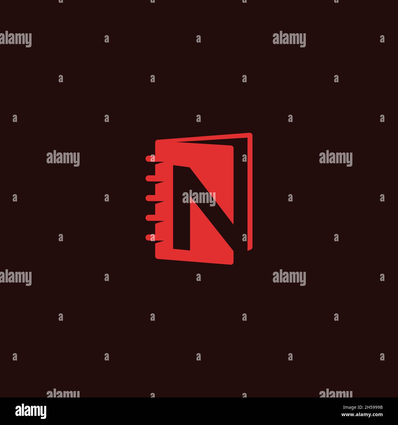 vector illustration. logo with the concept of the letter N in the form ...