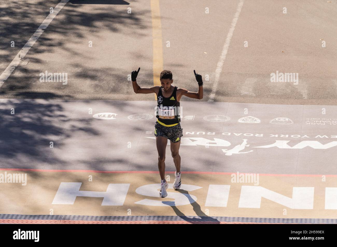 New York, NY - November 7, 2021: Winner of 3rd place Eyob Faniel of ...