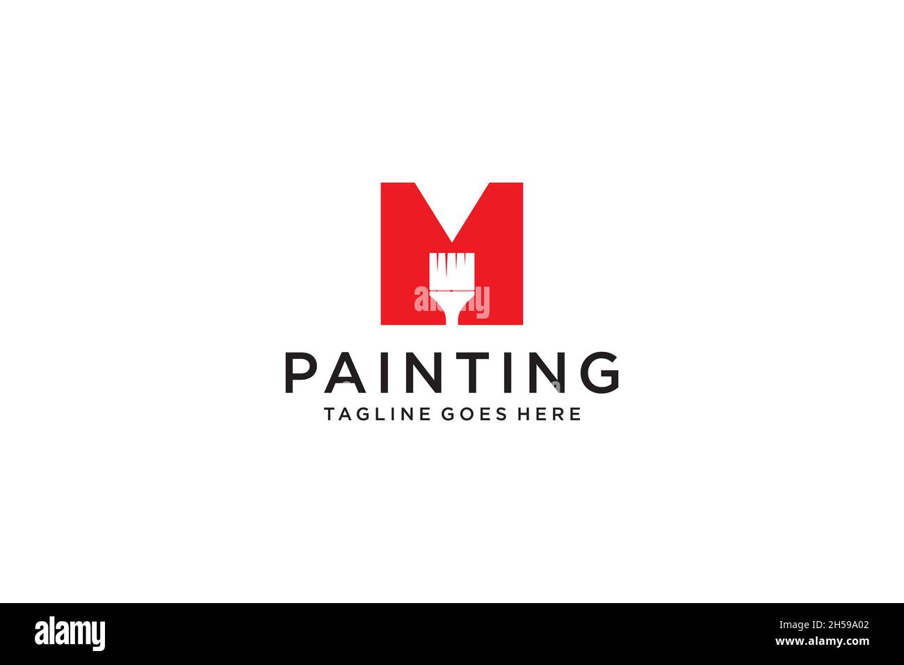 Letter M for paint logo, paint services logo, paint logo vector Stock ...