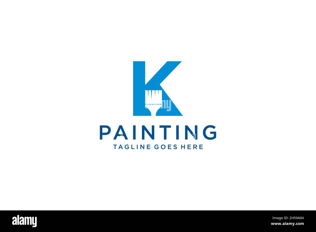 Letter K for paint logo, paint services logo, paint logo vector Stock ...