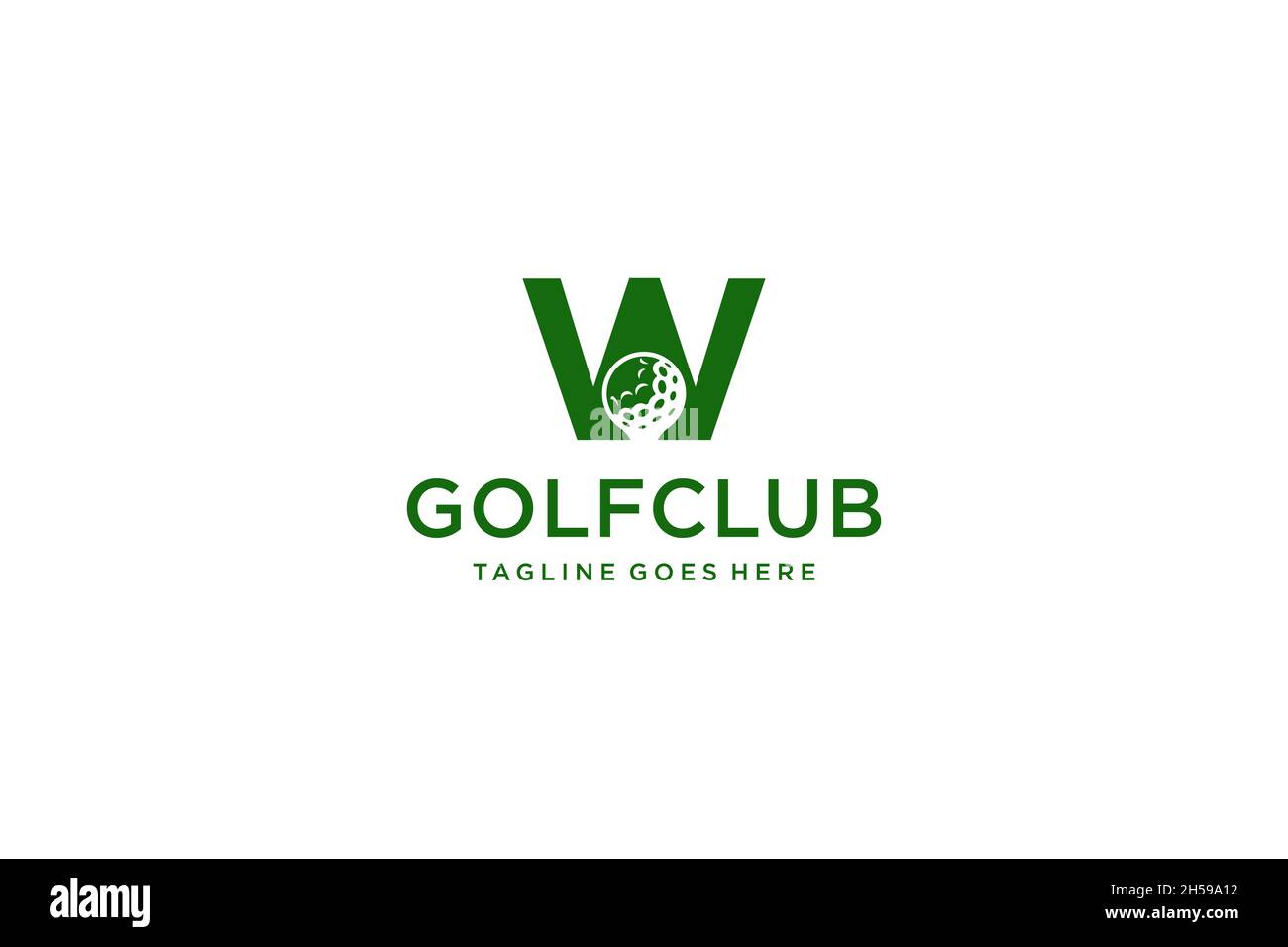 Letter W for Golf logo design vector template, Vector label of golf ...