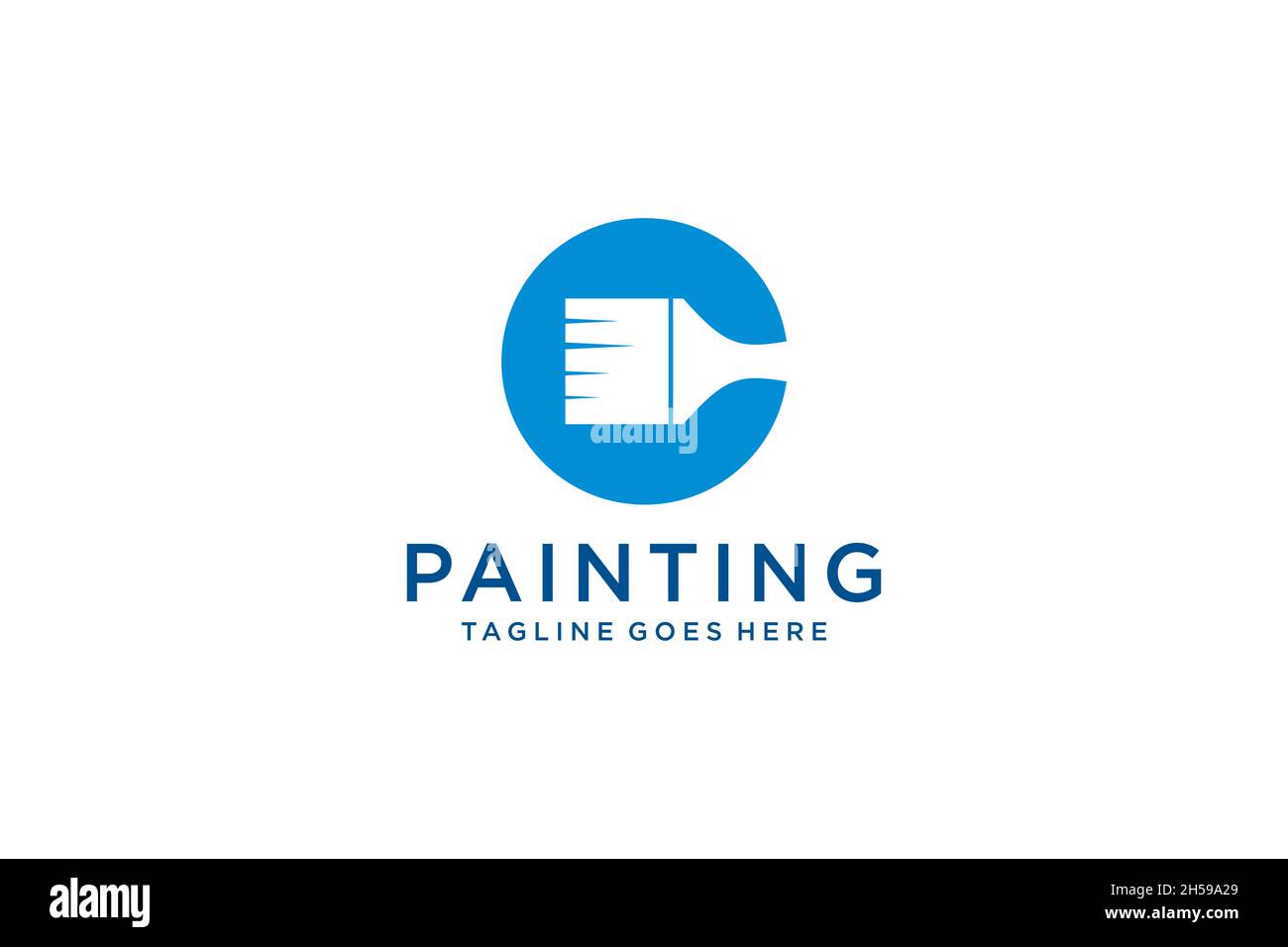 Letter C for paint logo, paint services logo, paint logo vector Stock ...